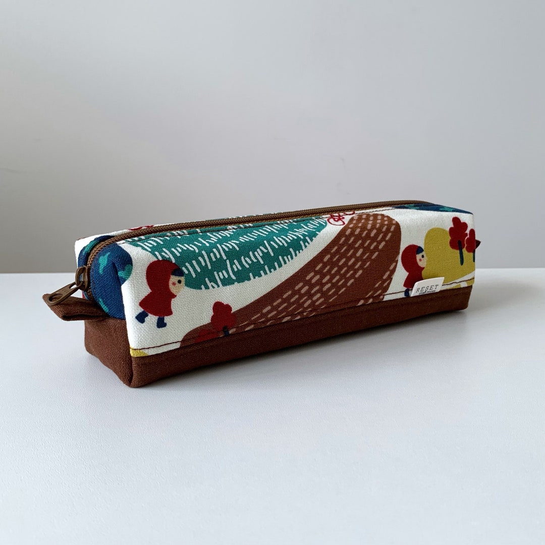 Cartoon Children Boxy Pencil Case: Cotton Pen Pouch, Stationery Holder ...