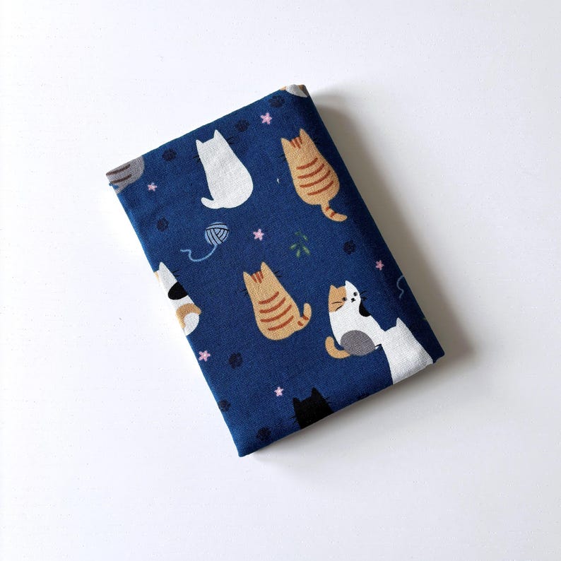 Cute Cats Passport Holder/cover - Cartoon Cat Fabric Travel Wallet ...