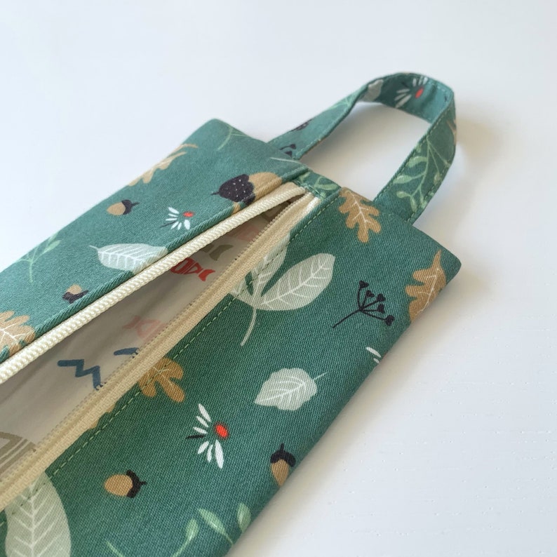 Plants & Leaves Cutlery Pouch – Eco-friendly Fabric Travel Cutlery Case ...