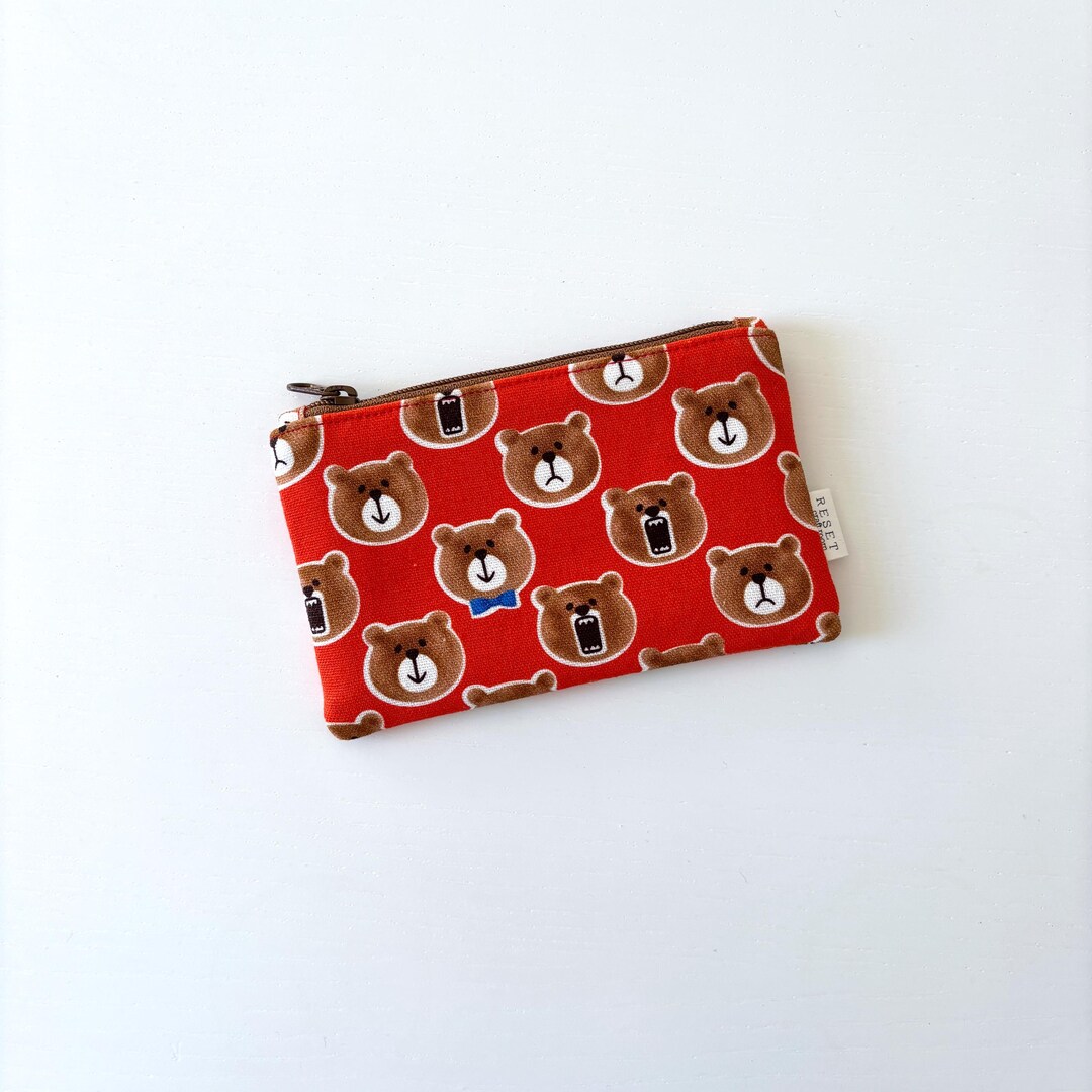 Cute Bear Mini Zipper Pouch – Kawaii Colorful Bear Fabric Bag, Small ...