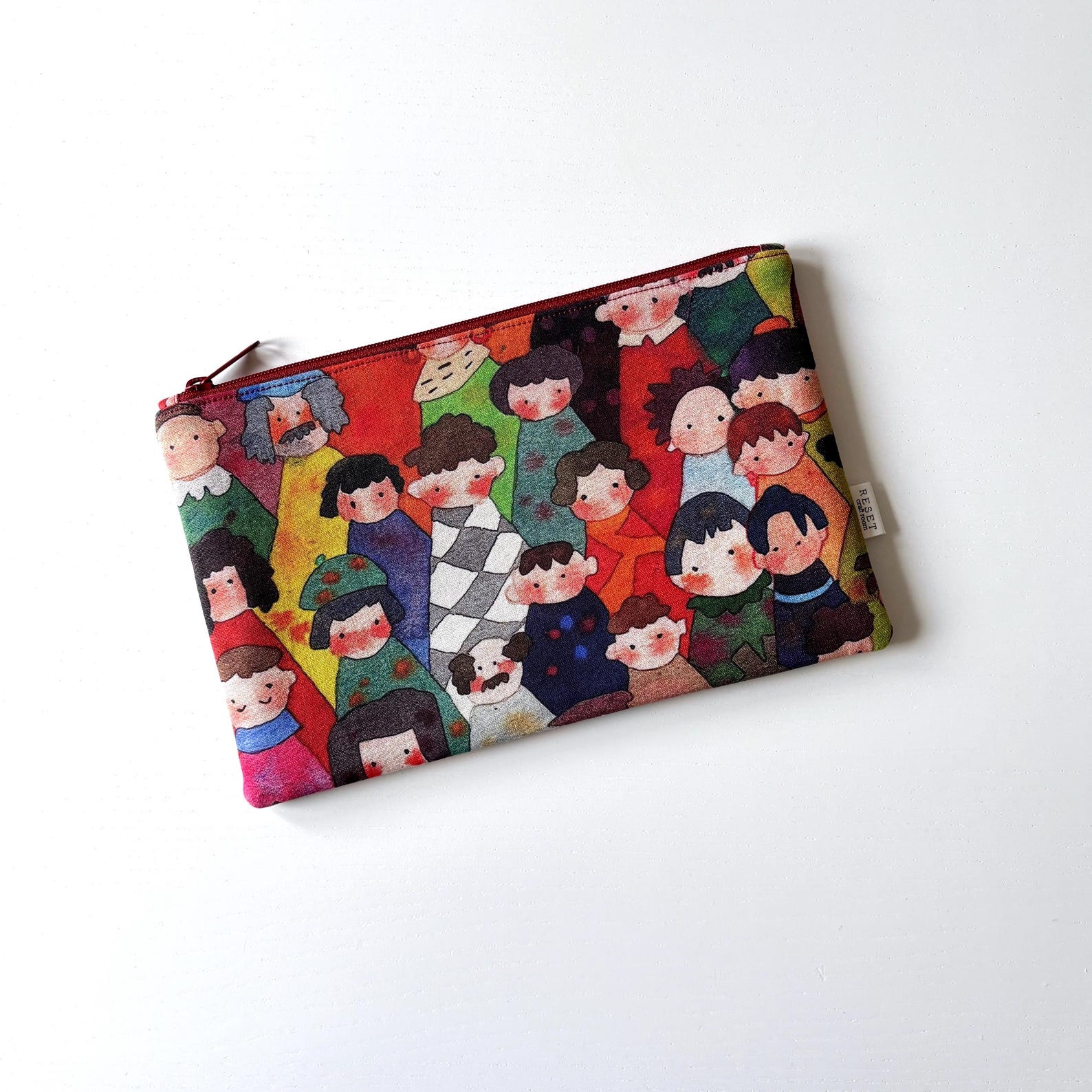 Cartoon People Zipper Pouch – Cute Fabric Stationary Bag, Makeup Pouch ...