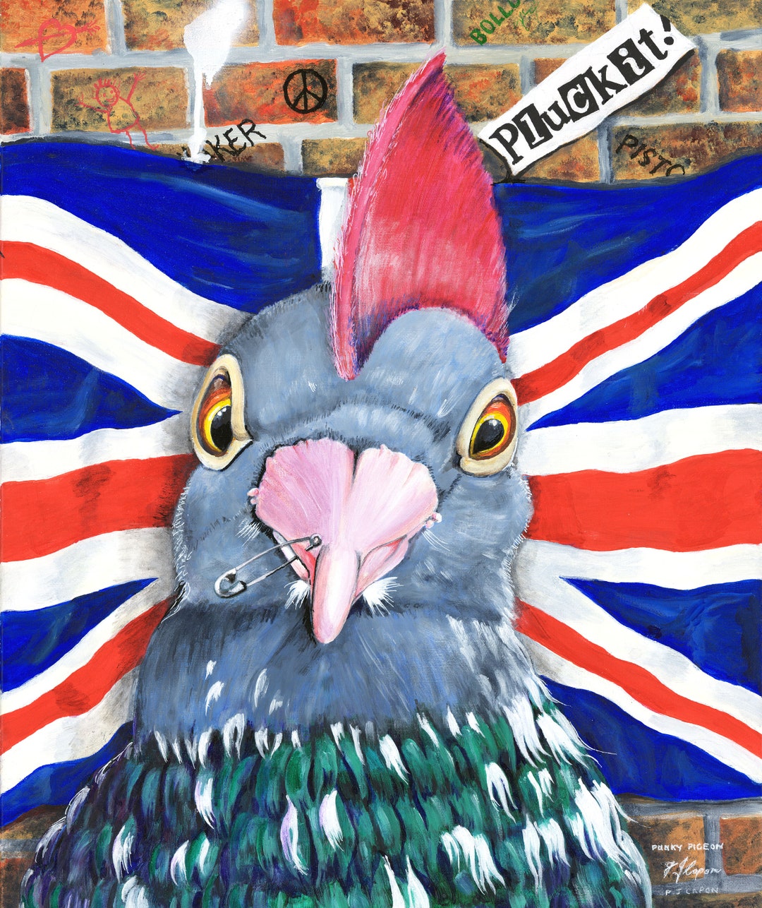 PUNKY PIGEON PRINT Limited Edition Prints in the Beaky Blinder Series ...