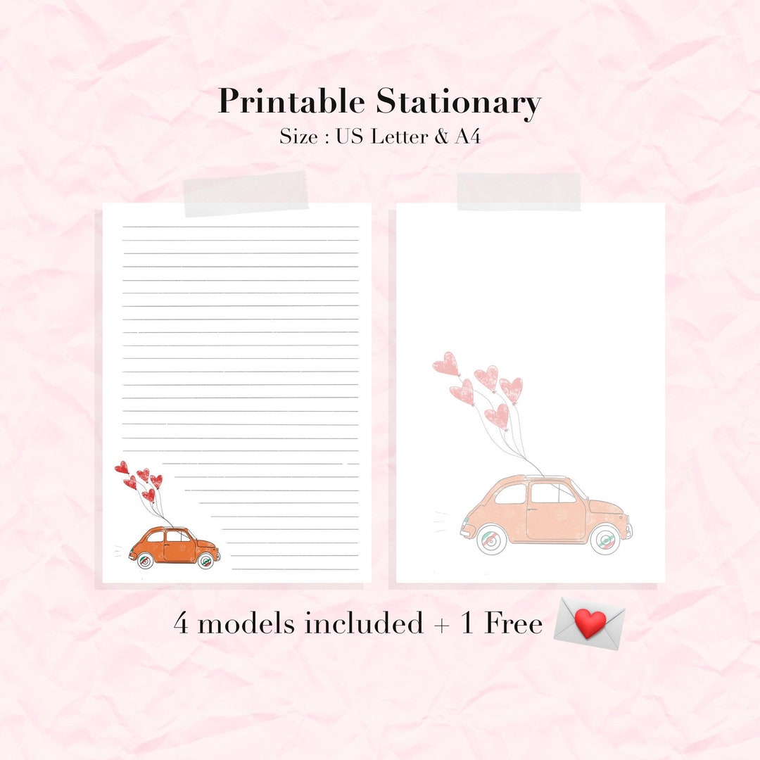 Orange Italian Car Stationery Print / Free Downloadable Envelopes ...