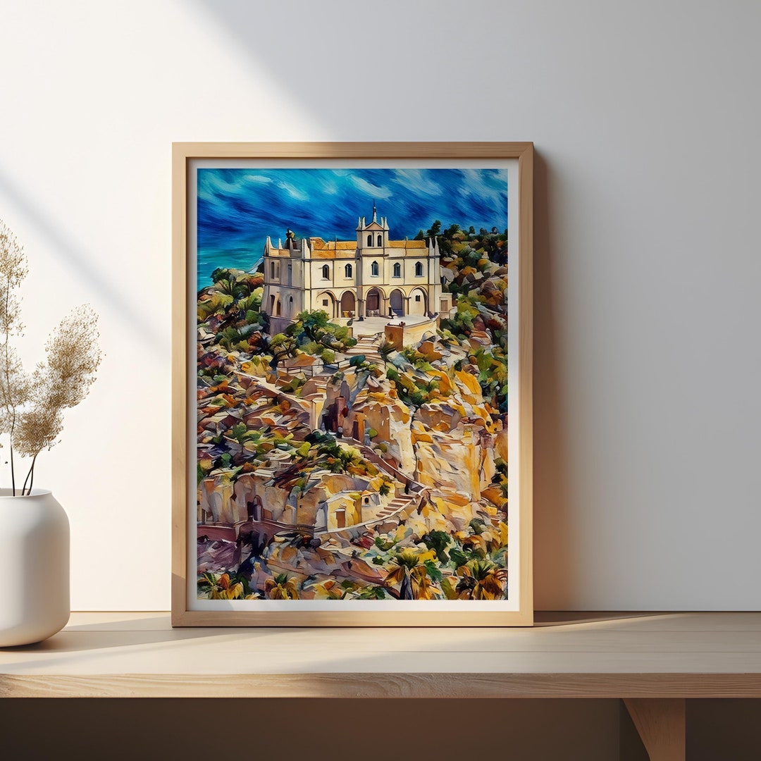 Calabria Historical Architecture Wall Art Painting, Italian Landmark ...