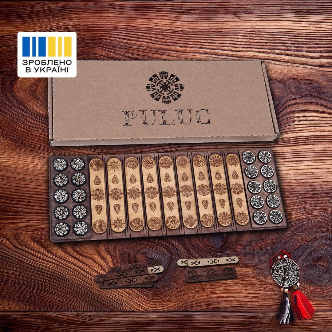 Maya Board Game "puluc" - Handmade Ancient Strategy Game for Two Players, Family Fun & Classic ...