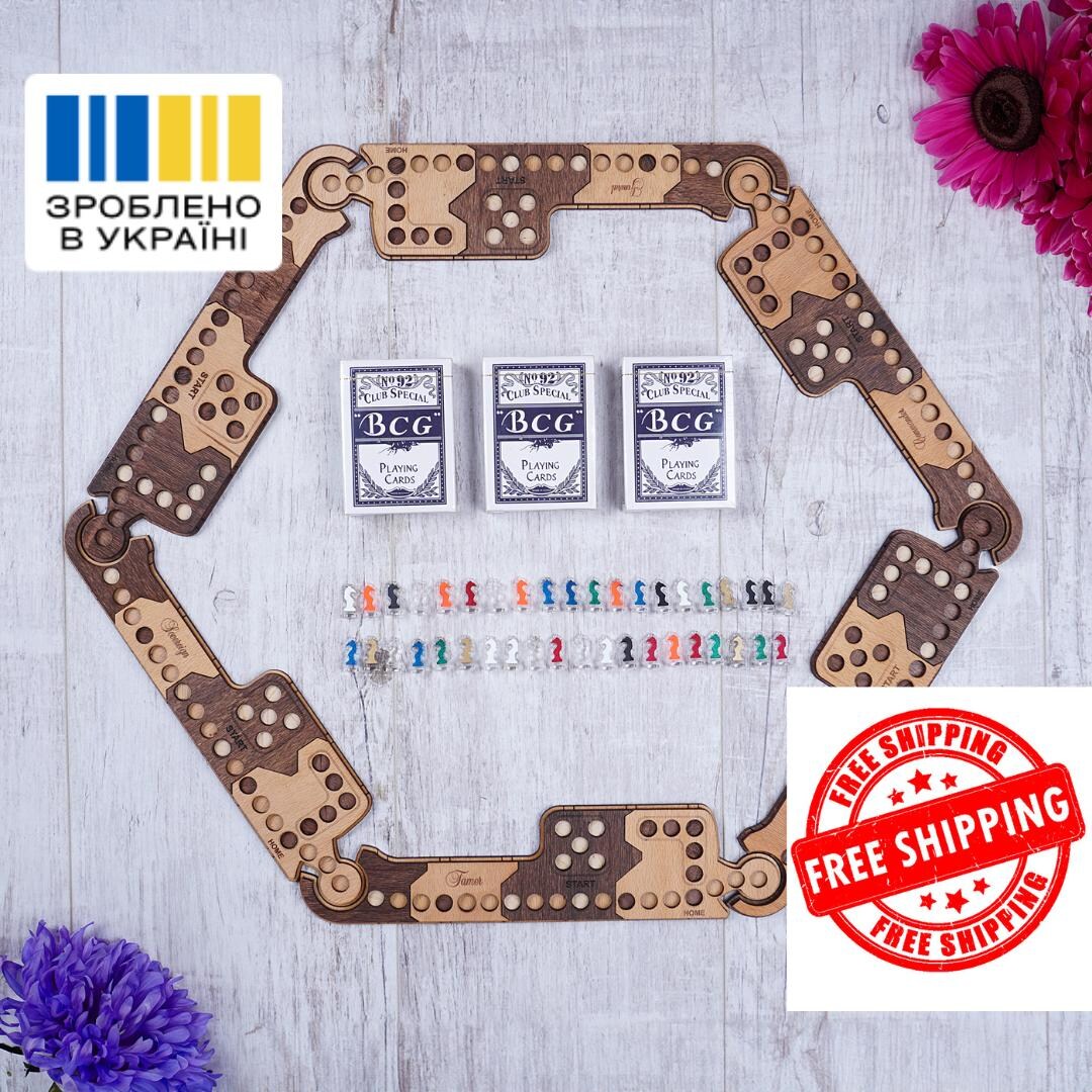 Pegs and Jokers Game for 6 Players - Family Fun Board Game Strategy ...
