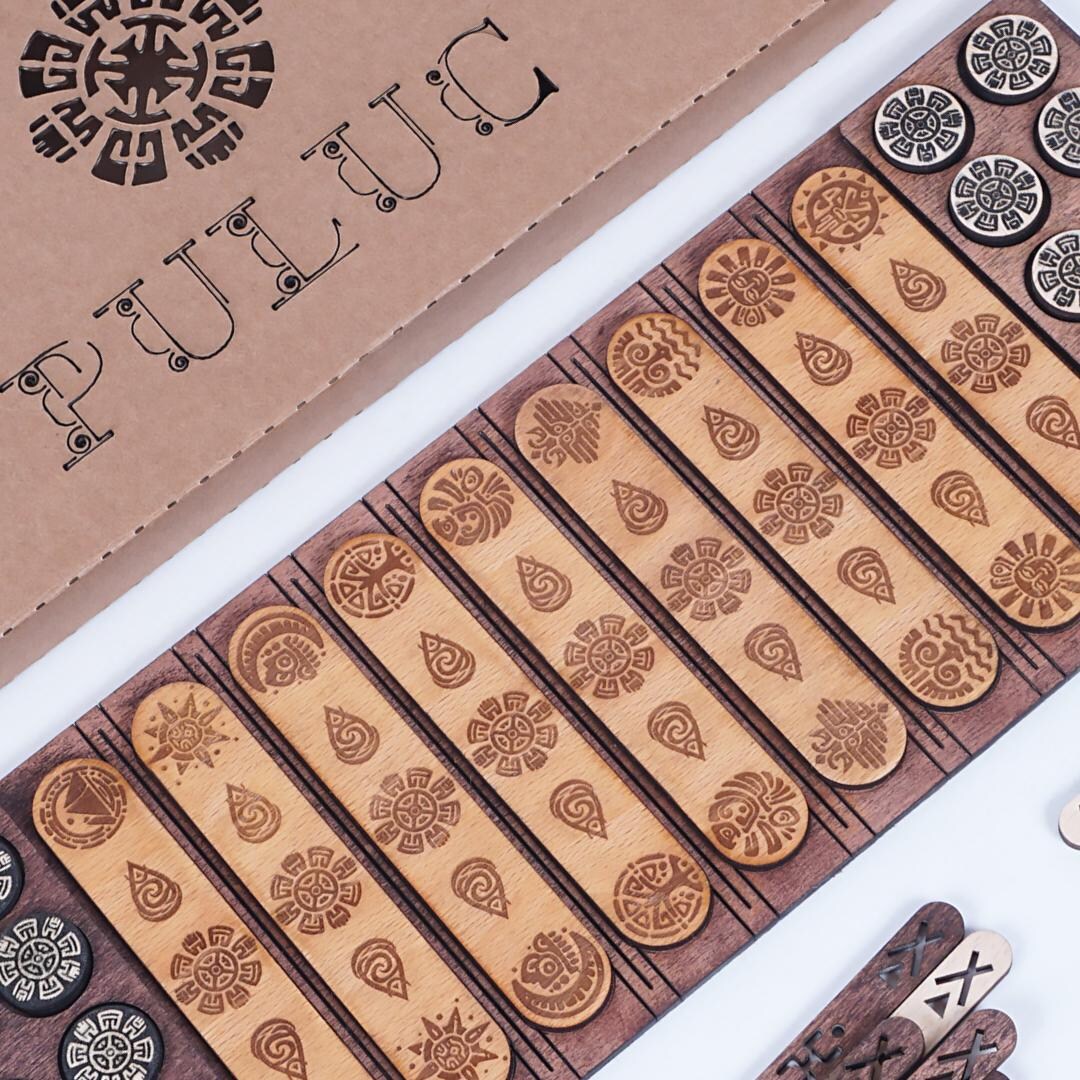 Puluc Maya Game - Handmade Ancient Strategy Board Game for Two Players, Historical & Tactical ...