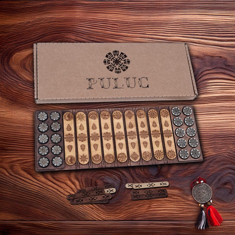 Maya Board Game puluc Ancient Strategy Game, Strategy Game, Ancient Game, Board Game, Handmade ...