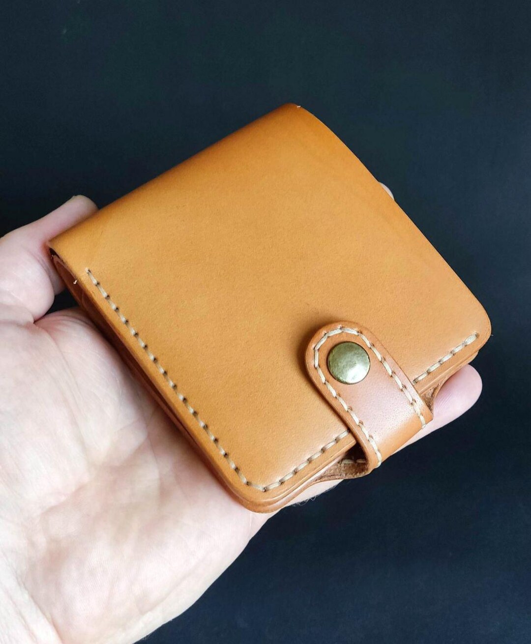 Handmade Leather Wallet Small Custom Mens Wallet, Perfect Valentines ...