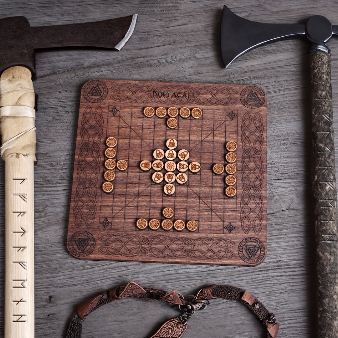 Viking Board Game Handmade Wooden Strategy Game, Ancient Norse ...
