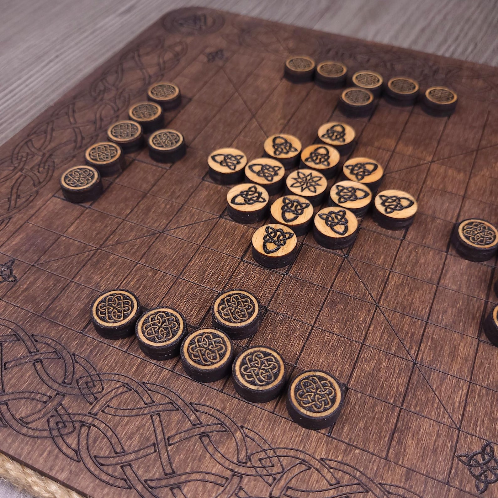 Hnefatafl Handmade Viking Board Game - Ancient Strategy Game - Perfect for Collectors & Game ...