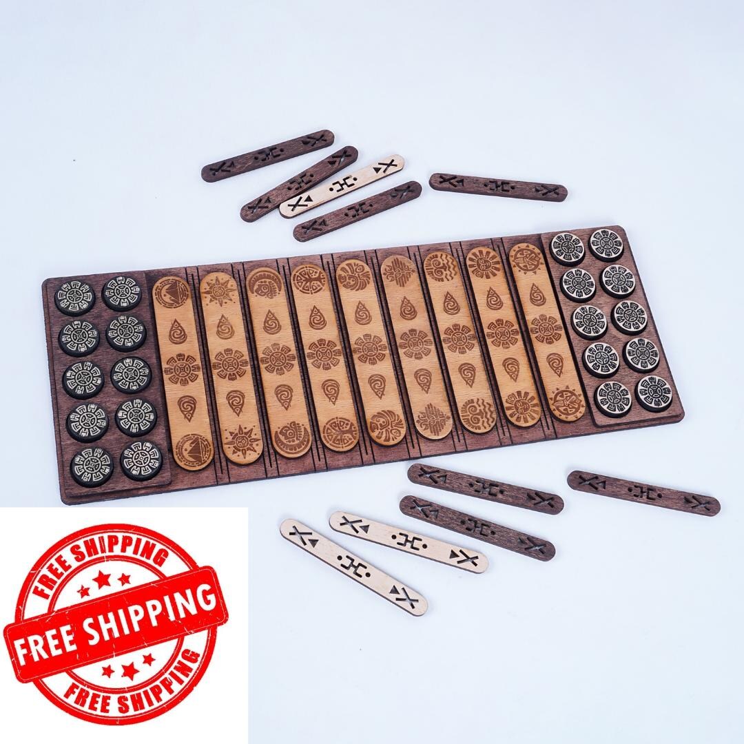 Maya Board Game "puluc" – Handmade Ancient Strategy Game for Two Players, Perfect for Game Night ...