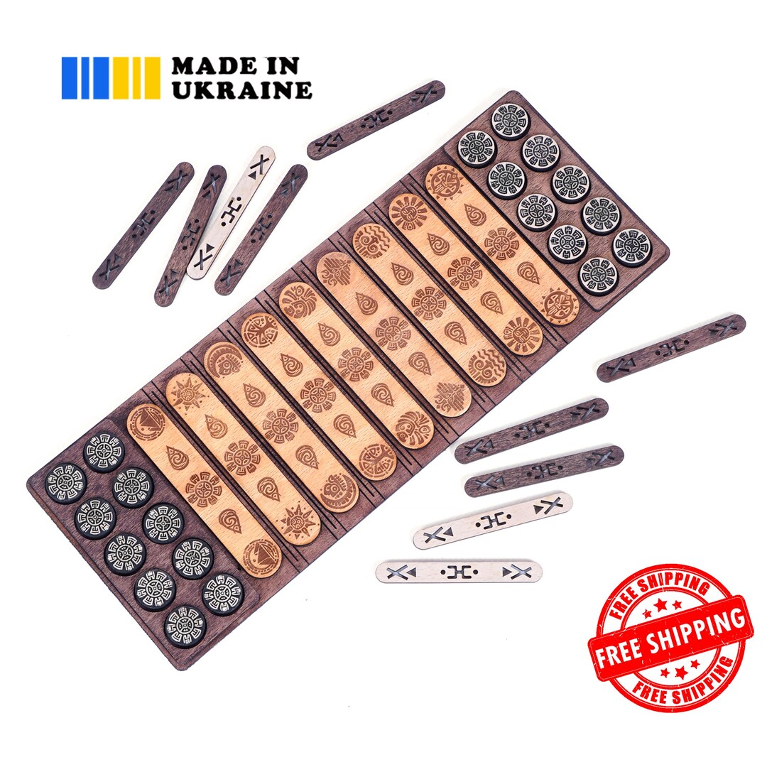 Maya Board Game "puluc" – Ancient Strategy Game, Strategy Game, Ancient Game, Board Game ...