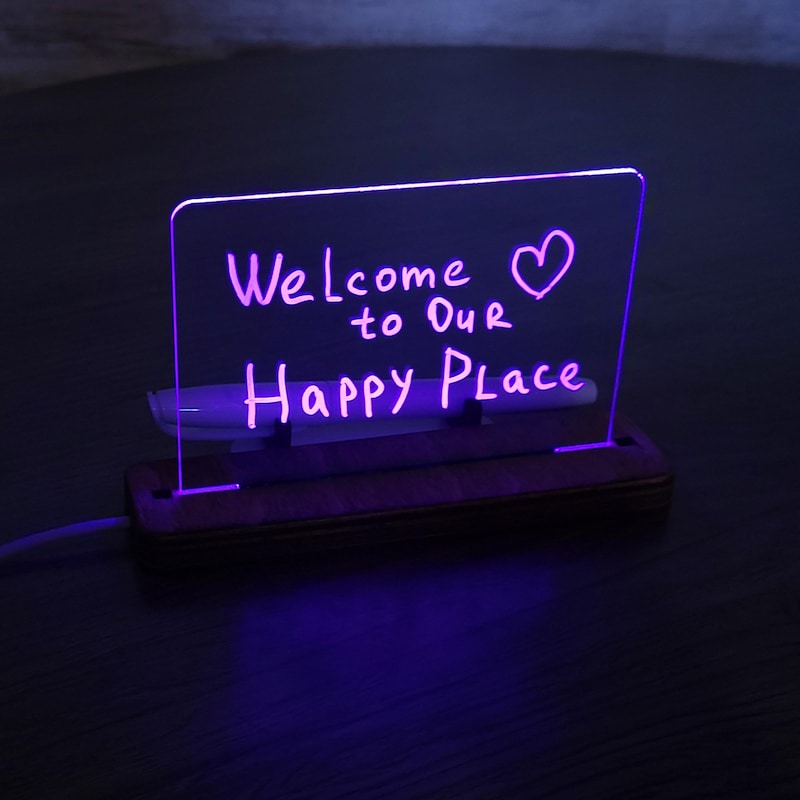 Light up Acrylic Message Board - Etsy