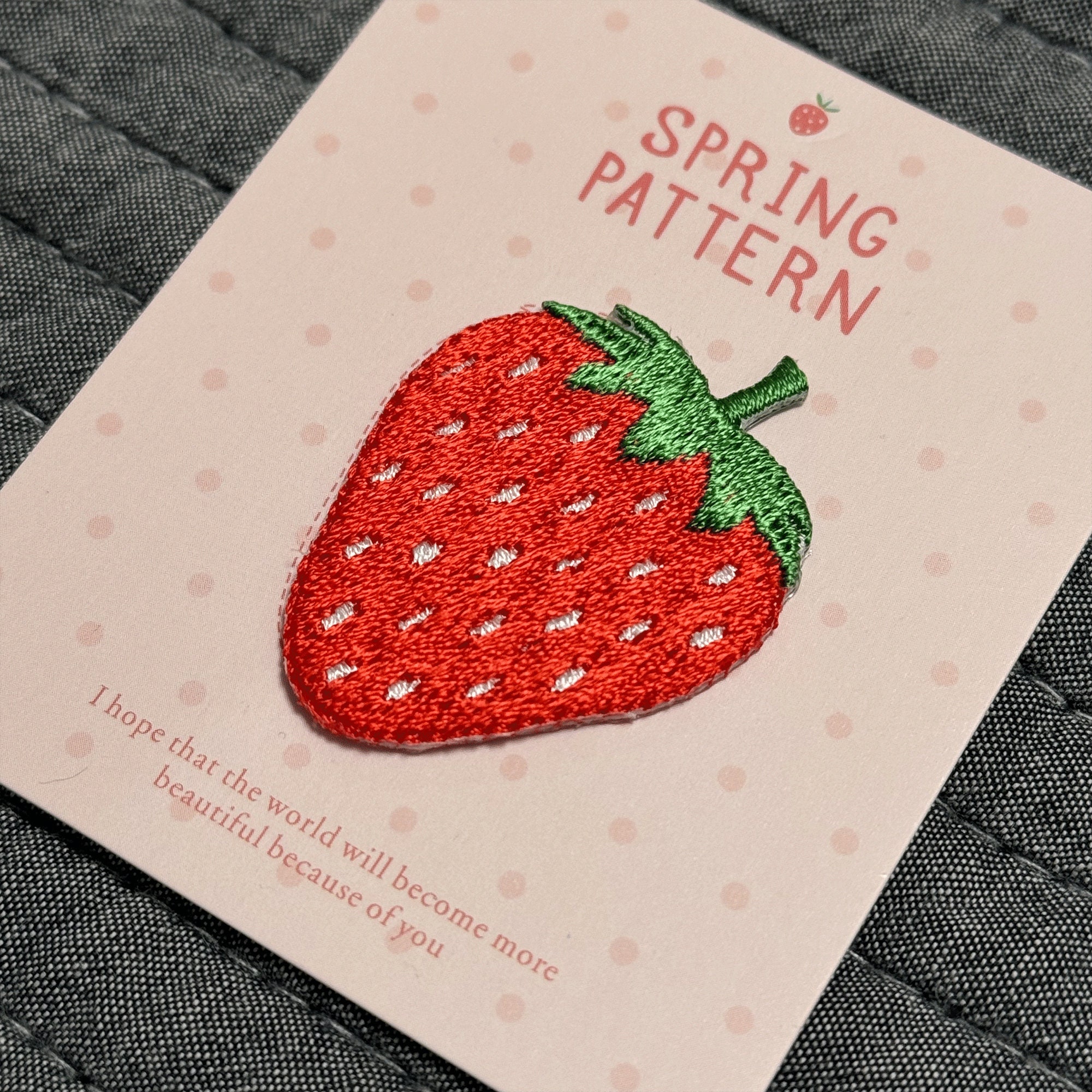 Eco-friendly Strawberries Patch, Plant Embroidery,badge,decorative ...