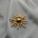 Vintage Brooch,gold Sun Metal Pin Brooch,sunshine Pin Badge,lapel Pin ...