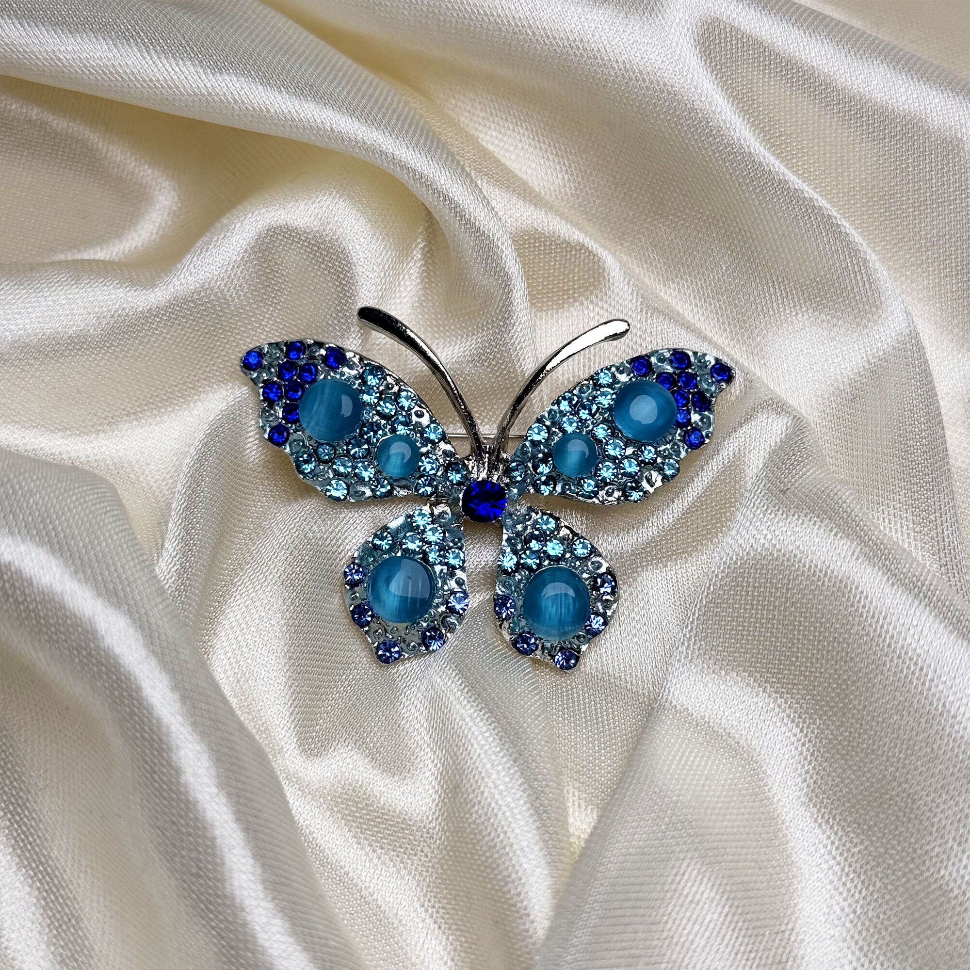 Blue Diamond Butterfly Brooch, Butterfly Brooch,women‘s Diamond Brooch ...