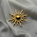 Vintage Brooch,gold Sun Metal Pin Brooch,sunshine Pin Badge,lapel Pin ...
