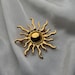 Vintage Brooch,gold Sun Metal Pin Brooch,sunshine Pin Badge,lapel Pin ...