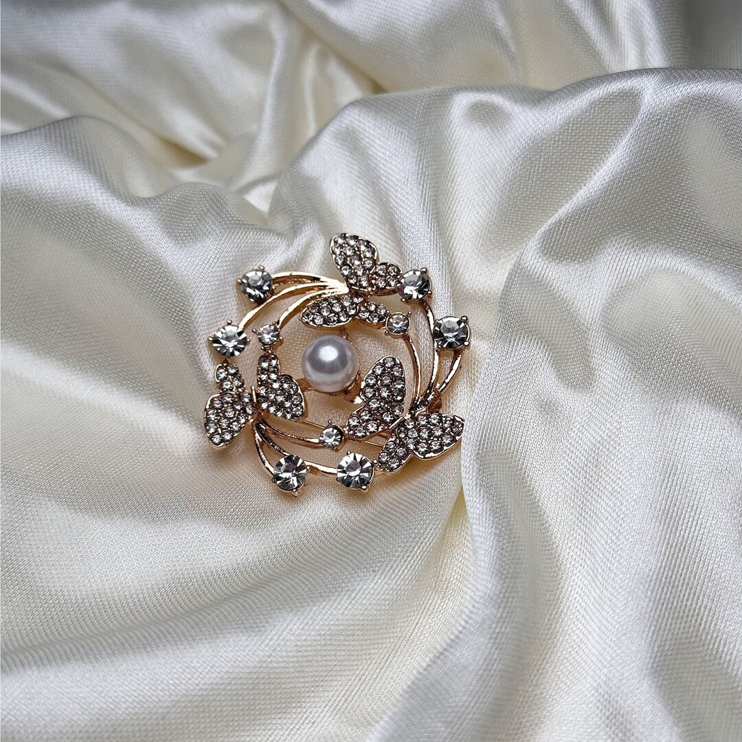 Vintage Three Butterflies Brooch,gold Butterfly Brooch,butterfly Pin ...