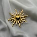 Vintage Brooch,gold Sun Metal Pin Brooch,sunshine Pin Badge,lapel Pin ...