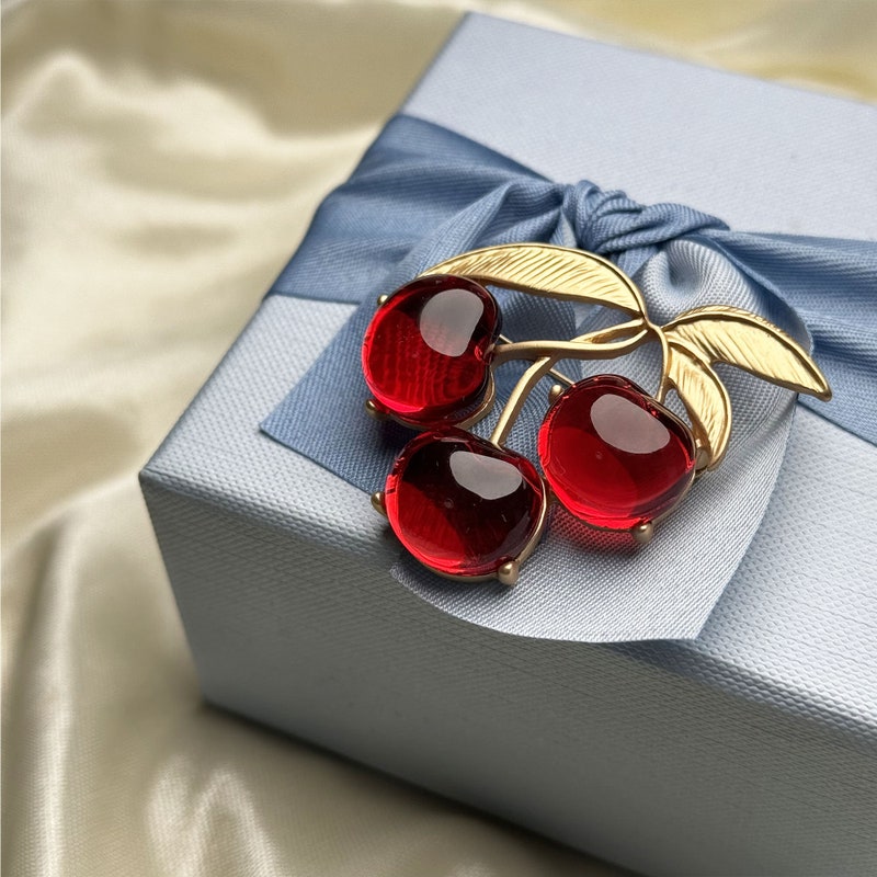 Cherry Brooch - Etsy