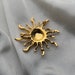 Vintage Brooch,gold Sun Metal Pin Brooch,sunshine Pin Badge,lapel Pin ...