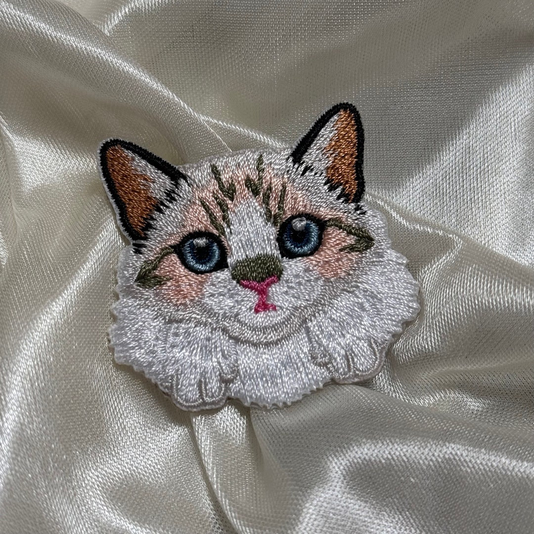 Cat Embroidery Brooch, Ragdoll Patch,hand Embroidered Brooch,cat ...