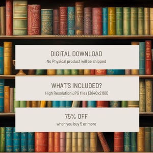 Frame TV Art Bookshelf | Digital Download Library, Bookish Samsung ...