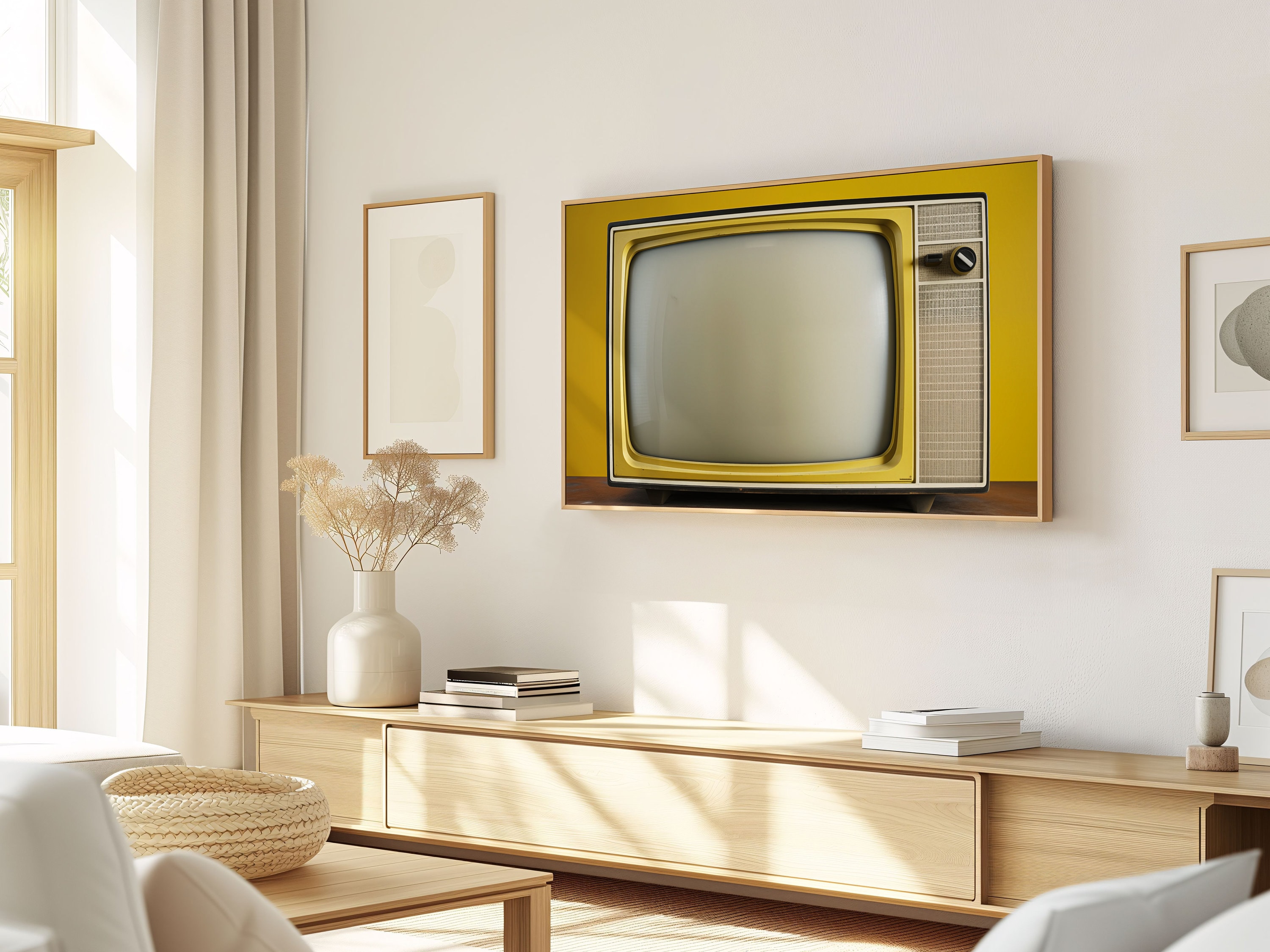 Retro TV Frame TV Art | Vintage TV Image Screensaver Blank Turned off ...