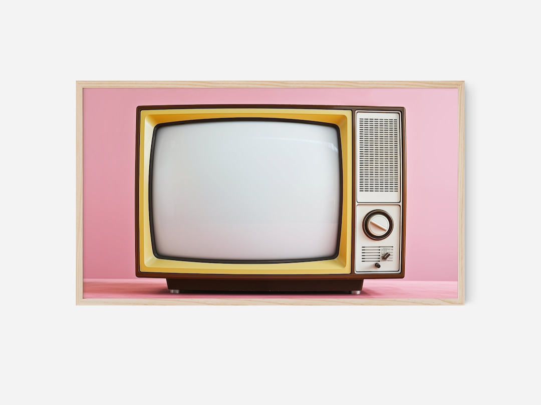 Retro TV Art for Samsung Frame: 50s 60s Pink Decor (digital JPG) - Etsy