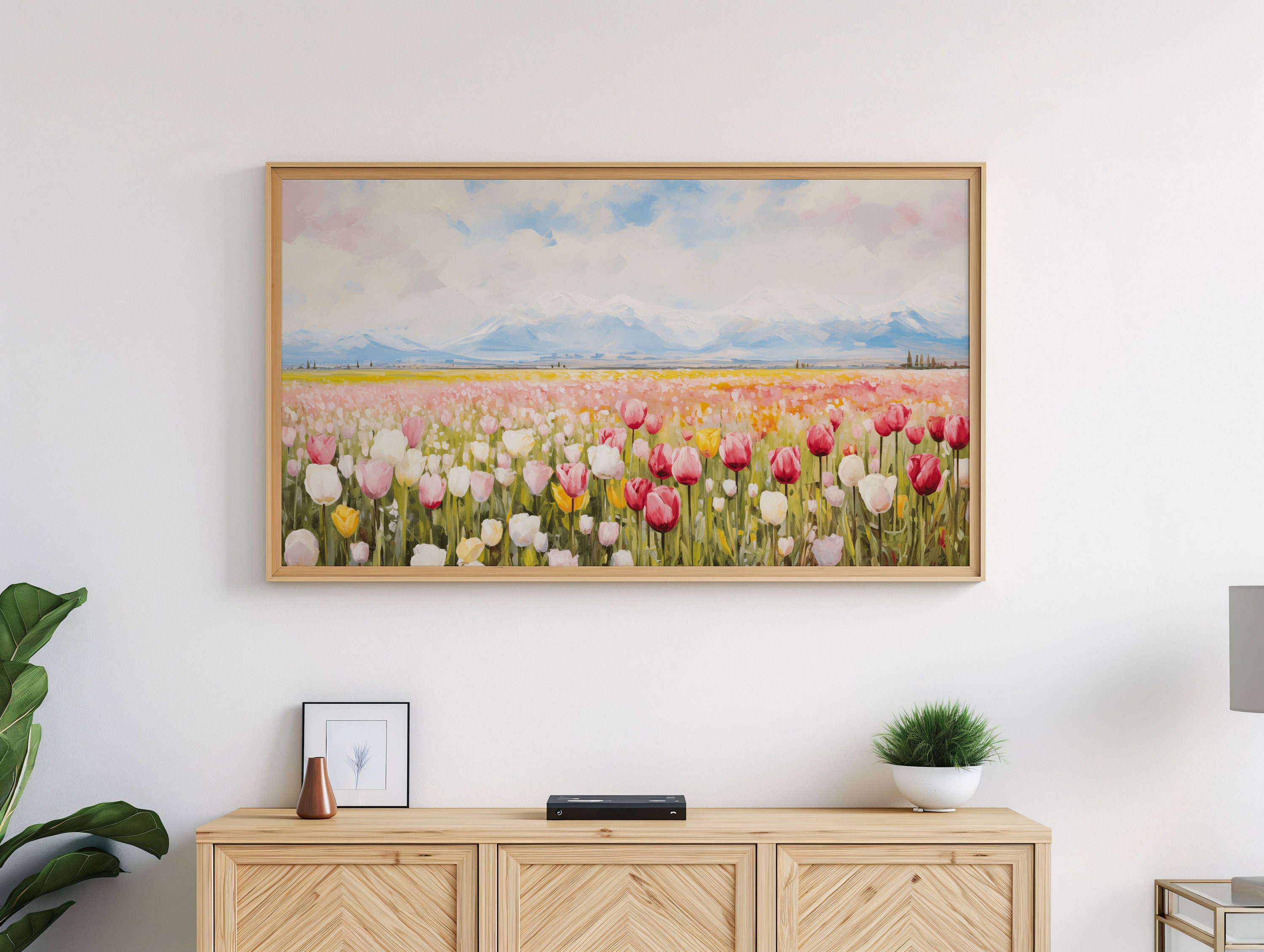 Frame TV Spring Art Tulip Frame Spring Flowers, Floral Samsung Frame TV ...