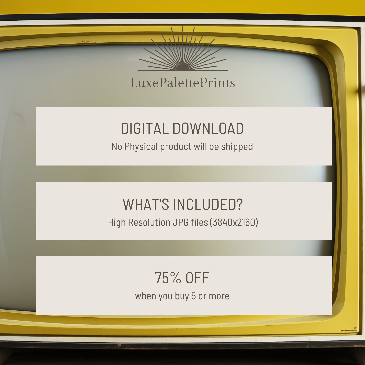 Retro TV Frame TV Art | Vintage TV Image Screensaver Blank Turned off ...