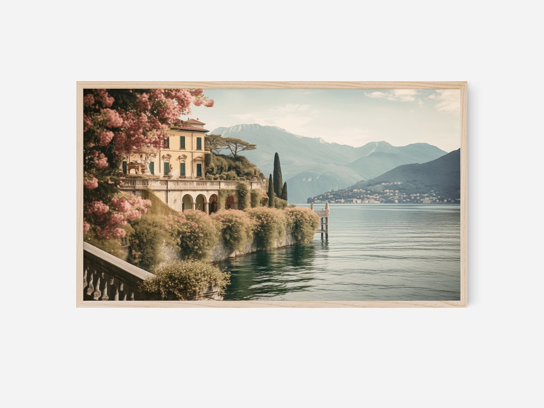 Lake Como Frame TV Art | Lake Como Print Italian Wall Art Lake Como ...