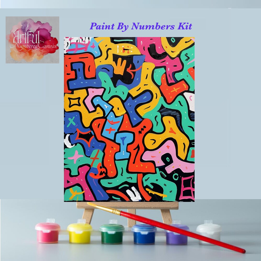 Pop Art 1 Painting Kit, Pop Art Diy Paint by Numbers Kit, Coloring ...