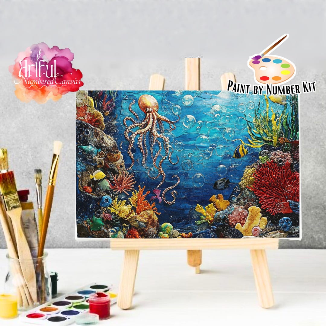 Deep Sea 9 Paint by Numbers Kit , Animals Painting Art Kit, Easy Diy ...
