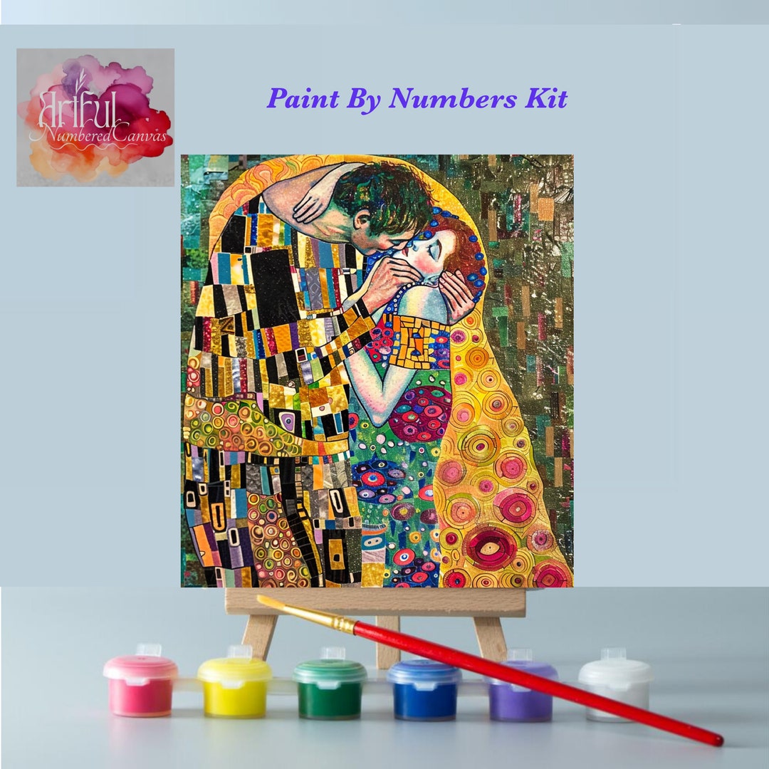The Kiss - Klimt, Paint by Numbers Kit, Painting Art, Easy Diy ...