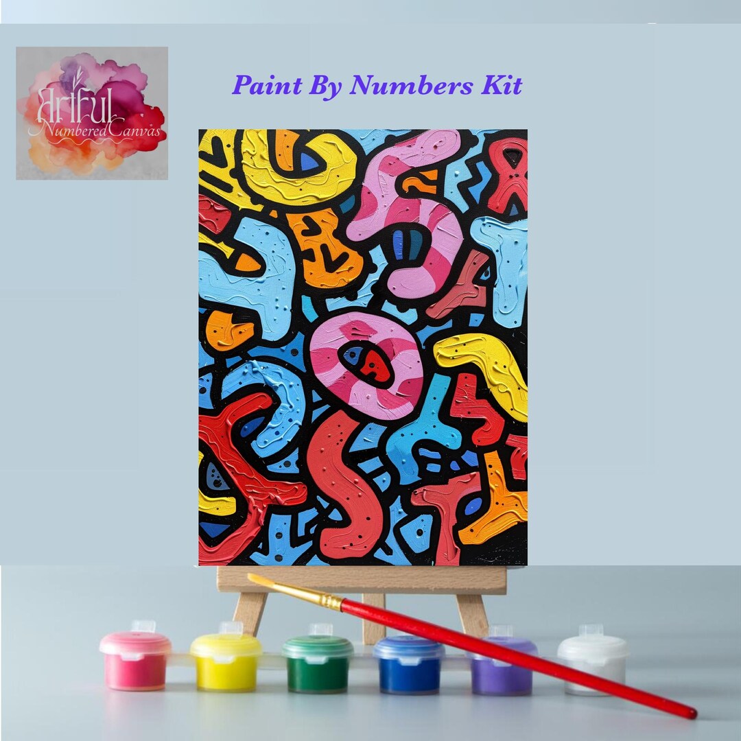 Pop Art 4 Painting Kit, Pop Art Diy Paint by Numbers Kit, Coloring ...