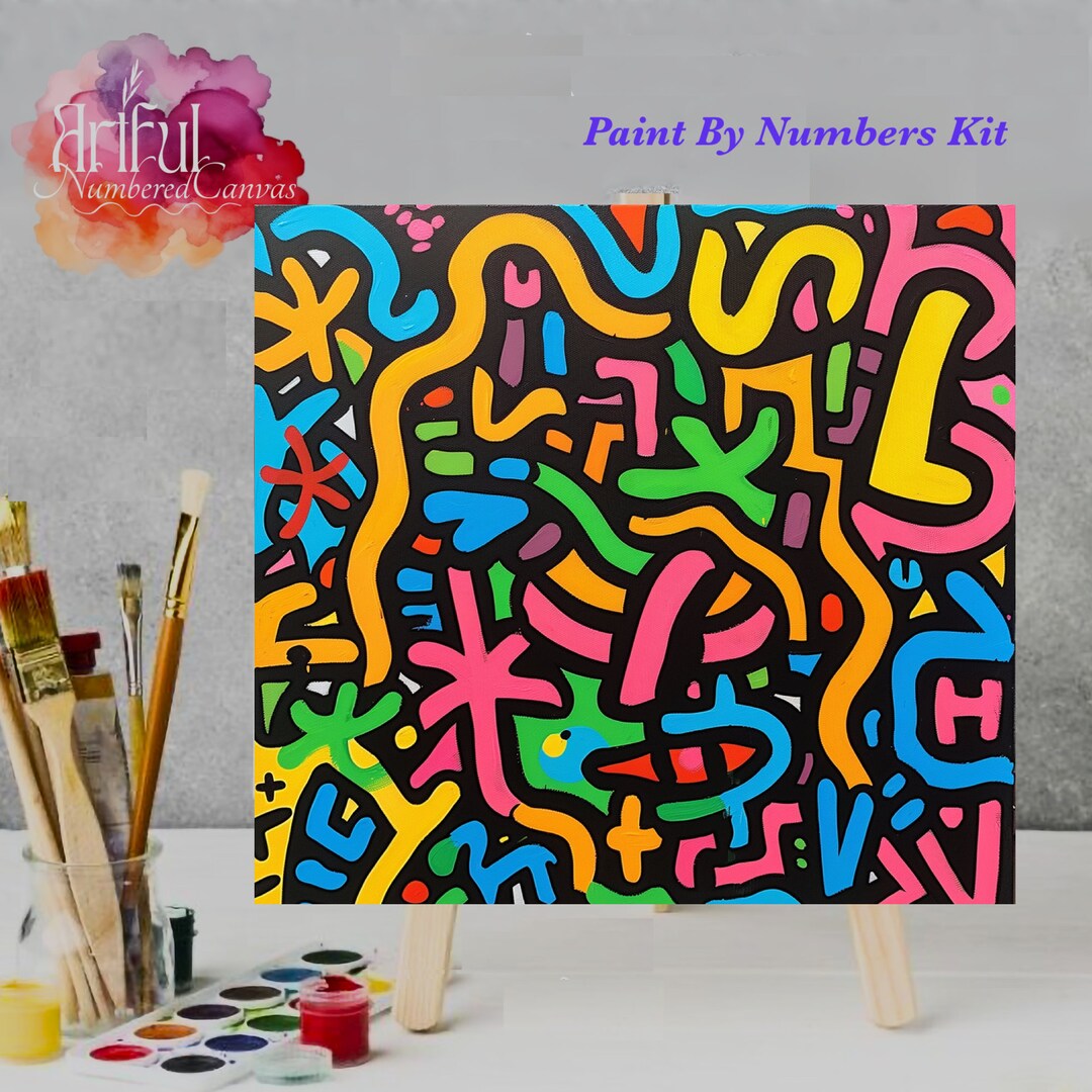 Pop Art 3 Painting Kit, Diy Painting by Numbers Kit, Coloring Numbered ...