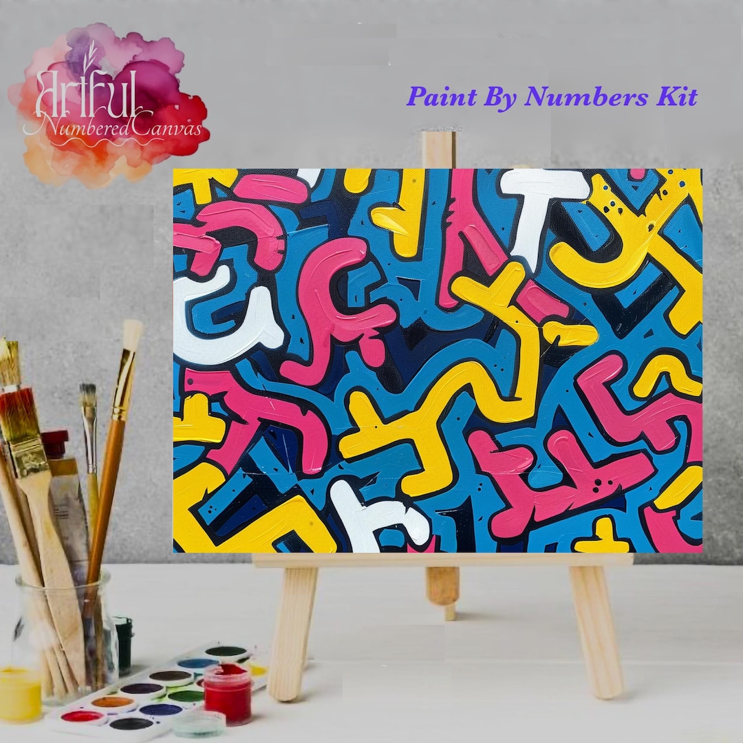 Pop Art 7 Painting Kit, Pop Art Diy Paint by Numbers Kit, Coloring ...