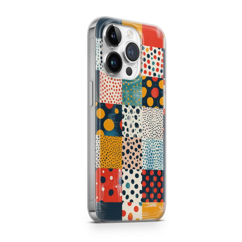 Colored Polka Dots Phone Case Romantic Wild Art Cover For Iphone 15 Pro