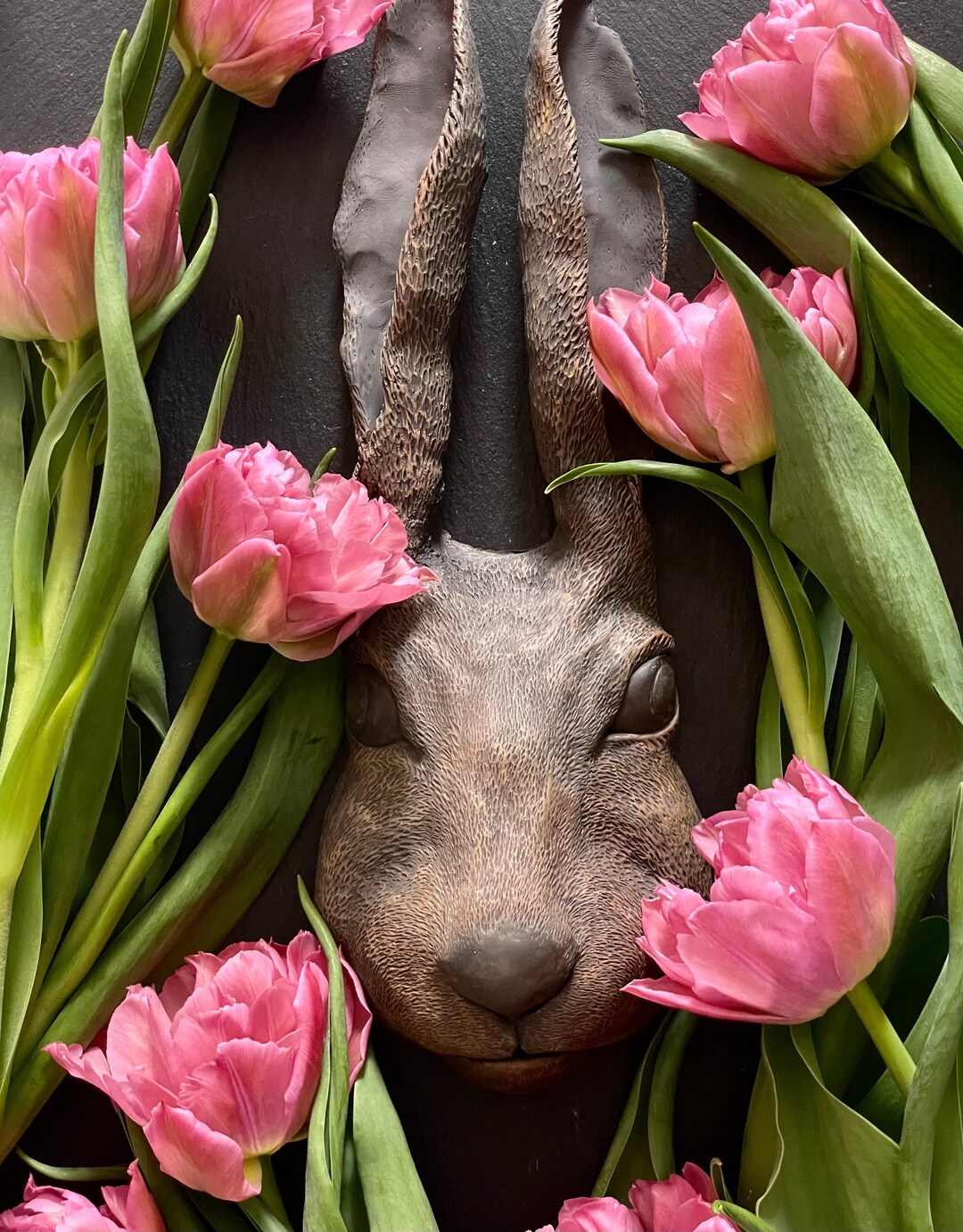 Rabbit Head, Wall Art, Easter Decor, Animal Head Wall Decor, Hare, Home ...