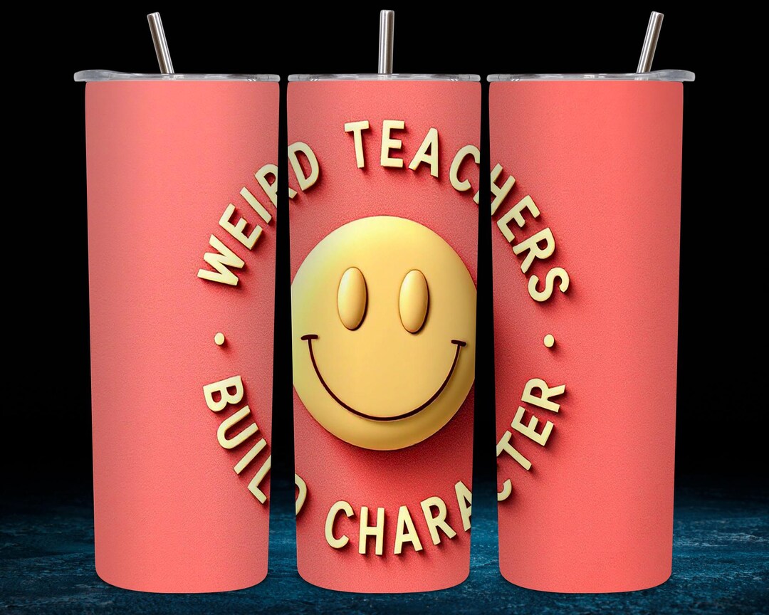 Smiley Face Teach Tumbler Wrap, Speech Therapy Tumbler, 20 Oz Skinny ...