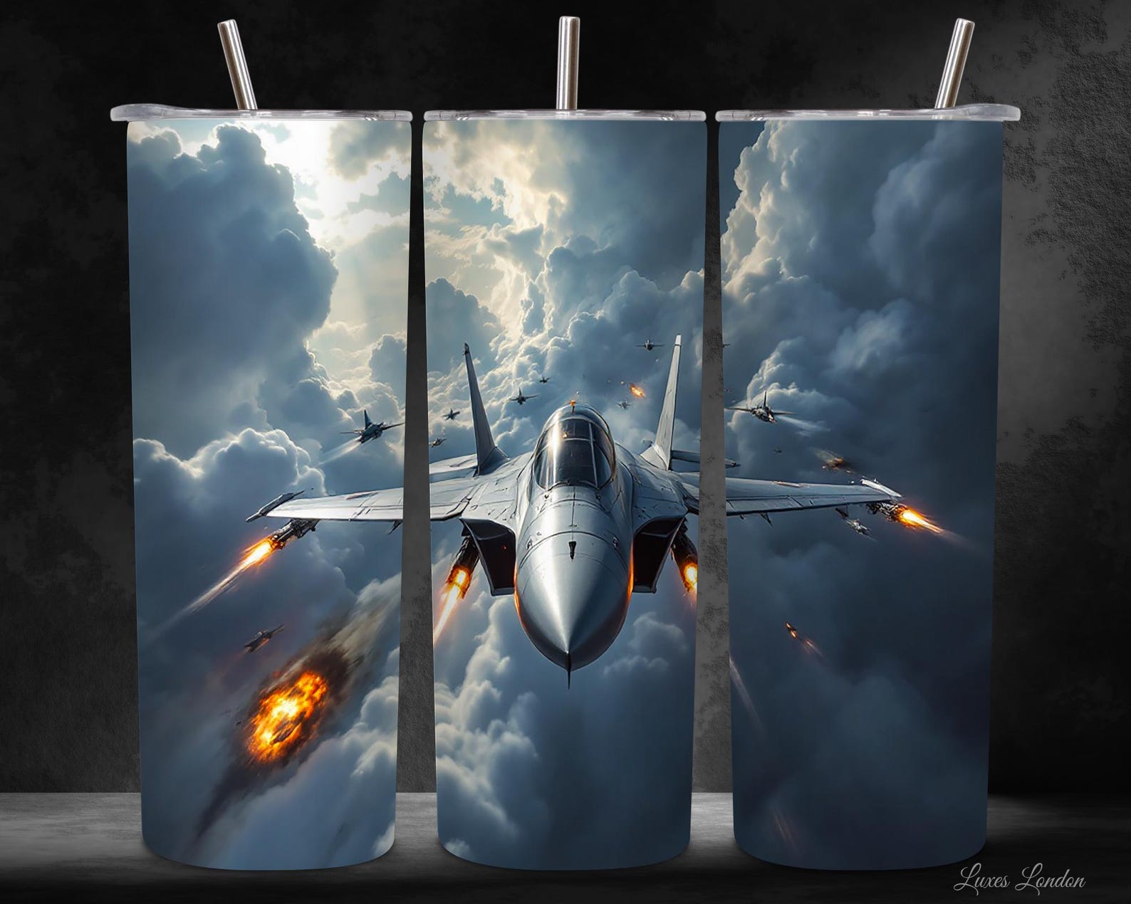 Fighter Jet Tumbler Wrap, 20 Oz Skinny Tumbler Sublimation Design (PNG ...