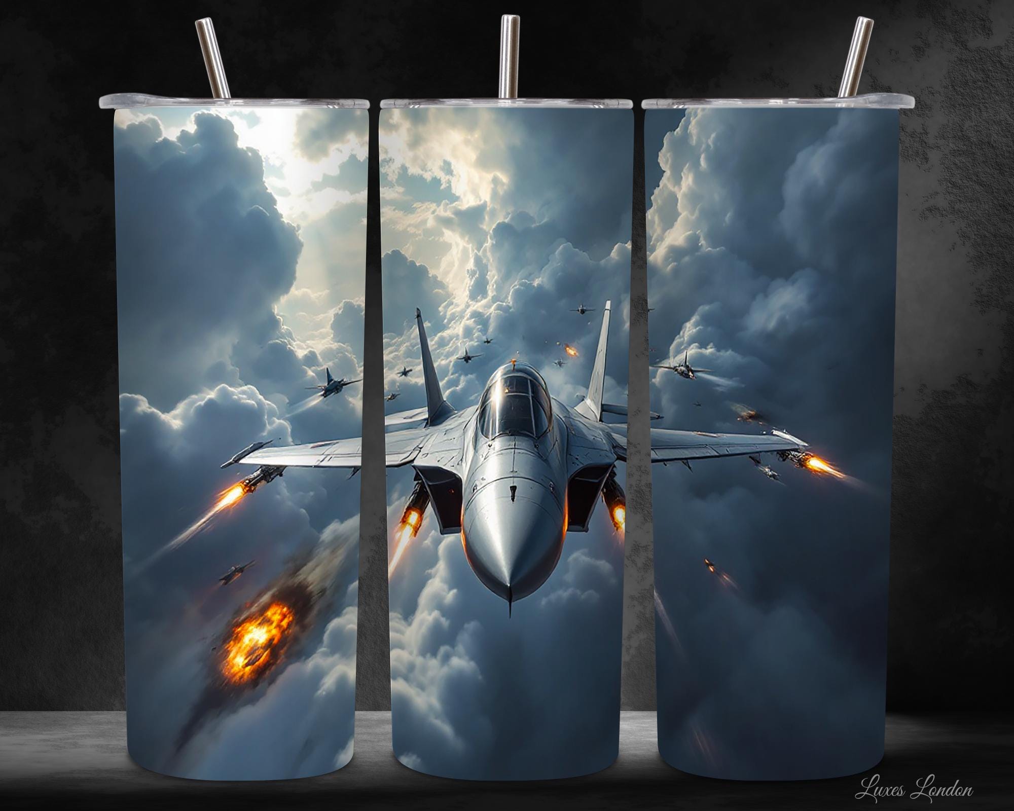 Fighter Jet Tumbler Wrap, 20 Oz Skinny Tumbler Sublimation Design PNG ...