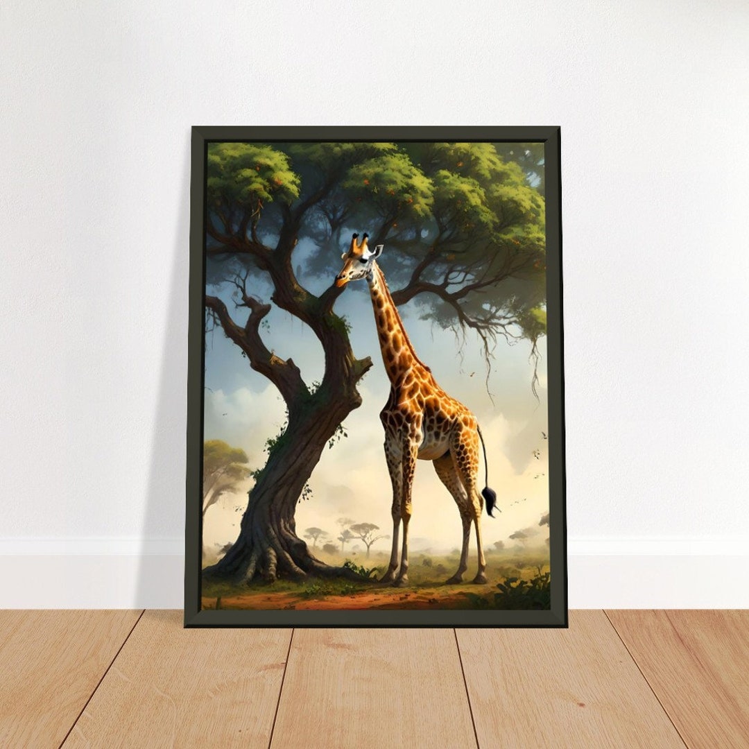 Giraffe Poster Premium Matte Posters Framed or Unframed Wall Art - Etsy
