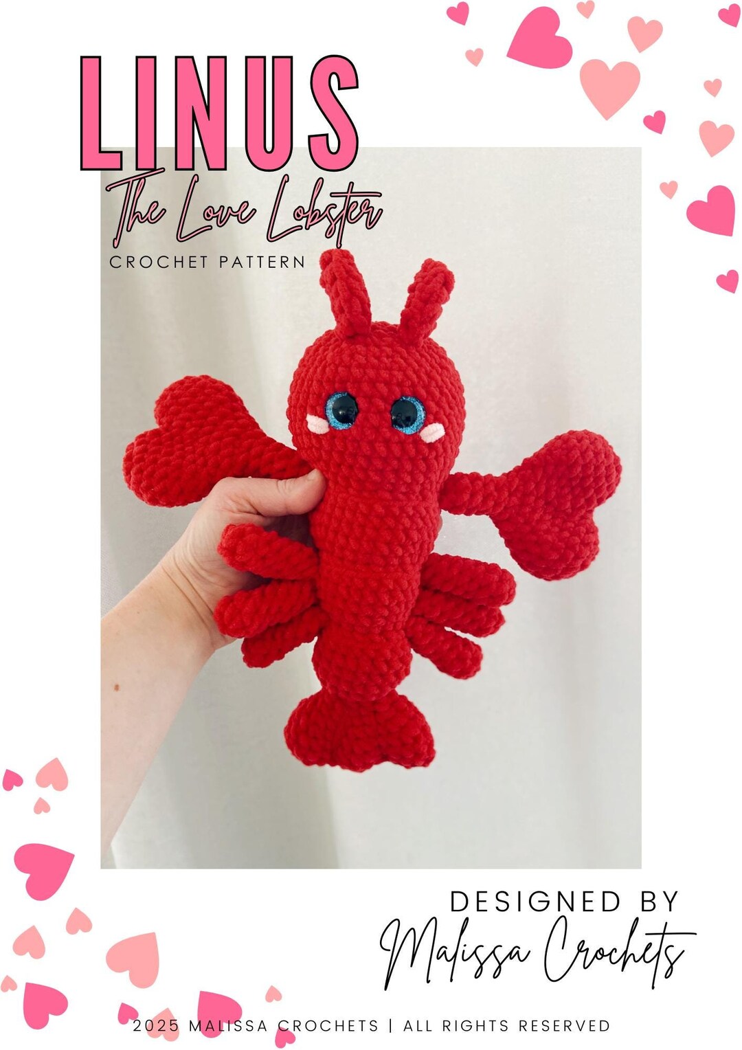 Linus the Love Lobster Pattern, PDF DOWNLOAD ONLY - Etsy