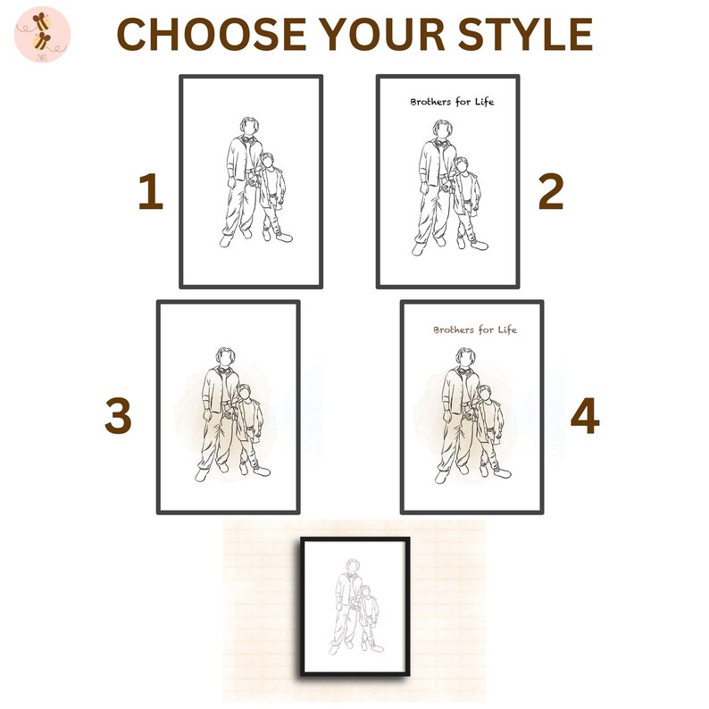 Custom Family Portrait, Sisters Reunion, Personalized Line Art ...