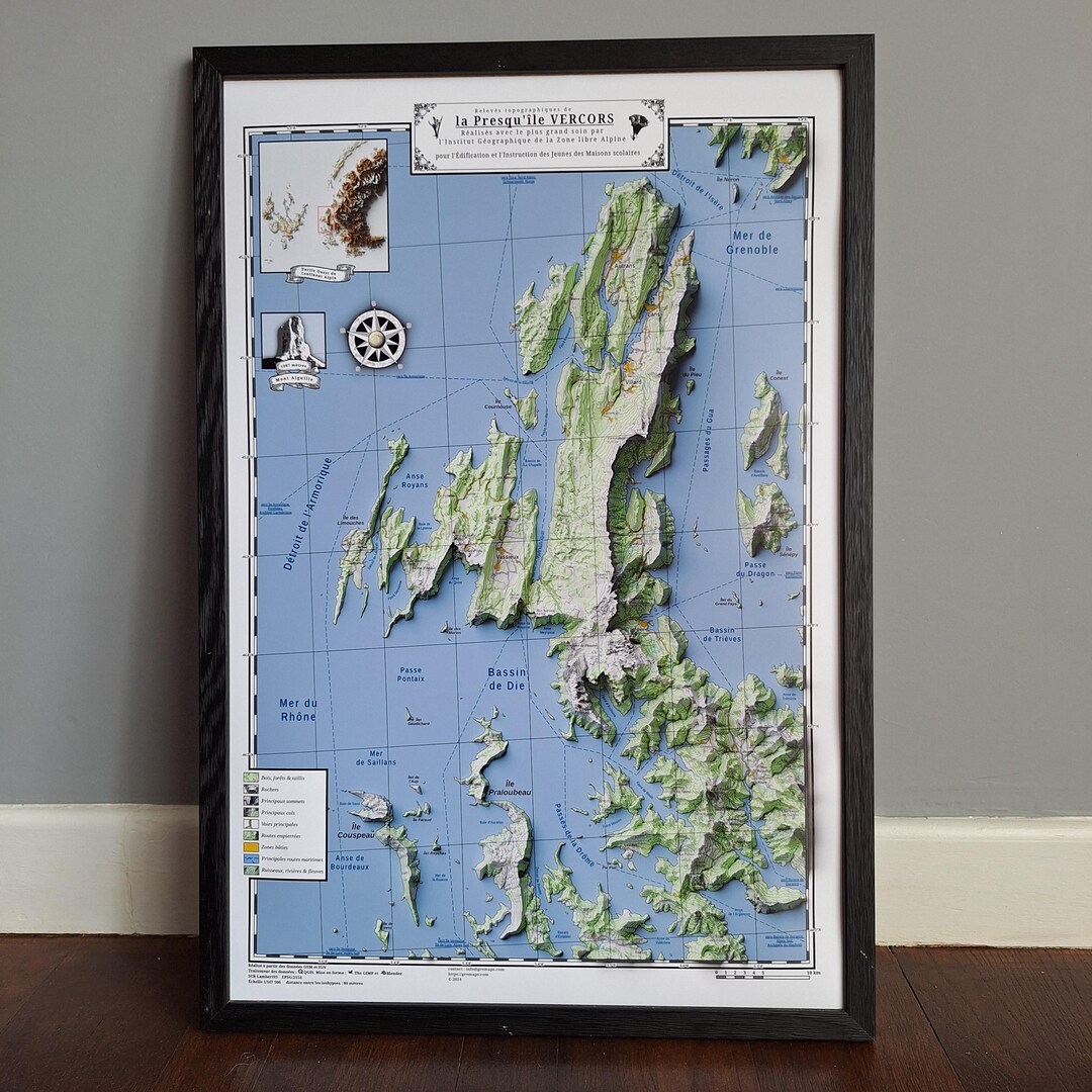 Imaginary Map of Vercors - Poster 40 X 60 Cm - Etsy