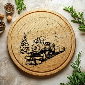 The Polar Express Train Laser Engraving File Svg, Laser Cut, Lightburn ...